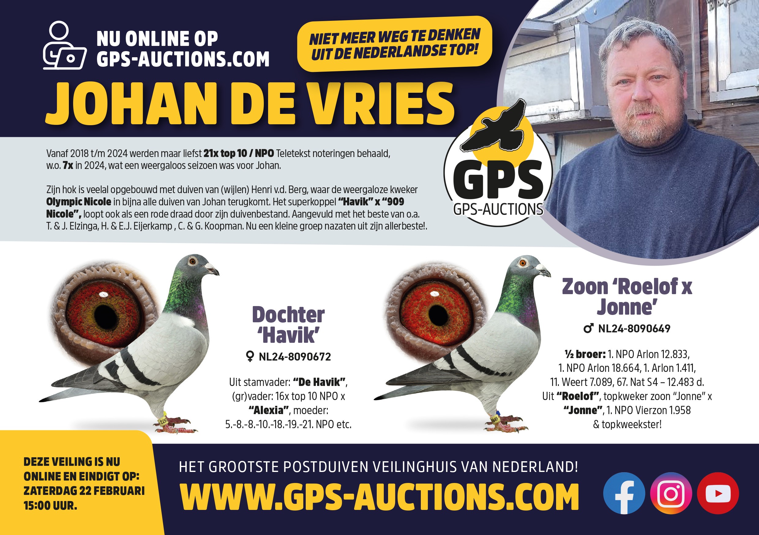 Johan de Vries, comes with 8 toppers GPS-Auctions !!!!! - GPS-Auctions